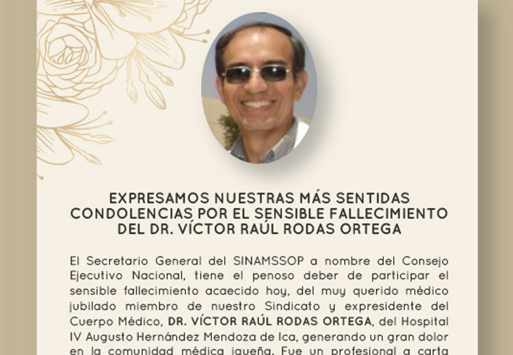 Expresamos nuestras más sentidas condolencias por el sensible ...